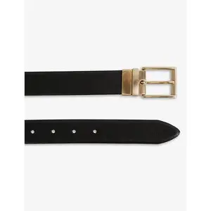 REISS Reversible Leather Belt - Black