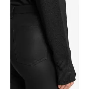 JOSEPH Duke Flared-leg Leather Trousers - Black