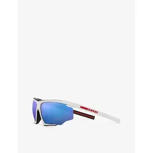 Prada Ps 07ys Branded-arm Irregular-frame Nylon Sunglasses