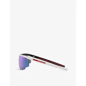 Prada Ps 07ys Branded-arm Irregular-frame Nylon Sunglasses
