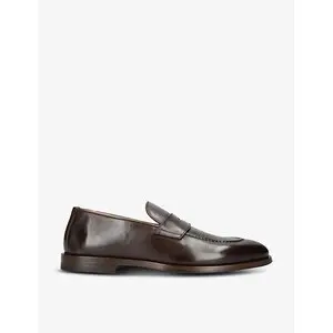 Brunello Cucinelli Classic Panelled Leather Penny Loafers