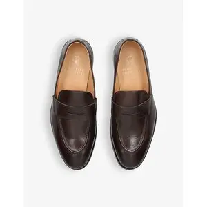 Brunello Cucinelli Classic Panelled Leather Penny Loafers