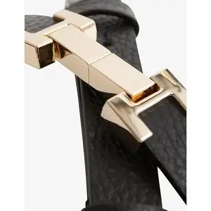 REISS Hayley Hinged-buckle Leather Belt