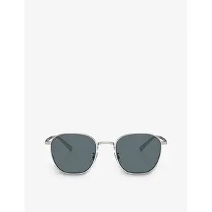 Oliver Spencer Square-frame Titanium Sunglasses - Silver