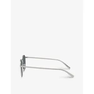 Oliver Spencer Square-frame Titanium Sunglasses - Silver
