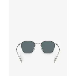 Oliver Spencer Square-frame Titanium Sunglasses - Silver