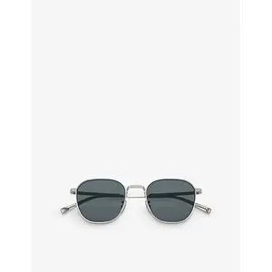 Oliver Spencer Square-frame Titanium Sunglasses - Silver
