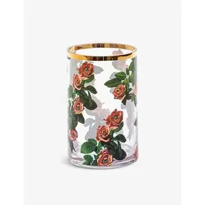 SELETTI Wears Toiletpaper Roses Printed Small Cylindrical Vase 14cm - One-color
