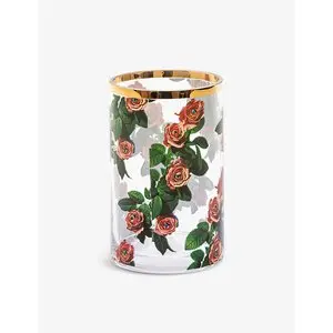 SELETTI Wears Toiletpaper Roses Printed Small Cylindrical Vase 14cm