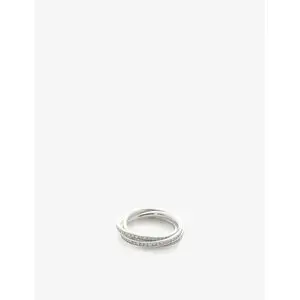 Monica Vinader Skinny Russian Diamond Ring - Sterling Silver