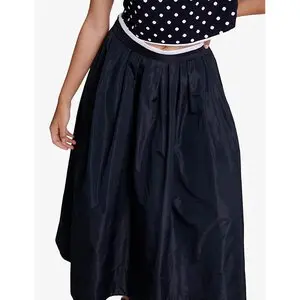 Maje Flared Maxi Skirt - Noir / Gris