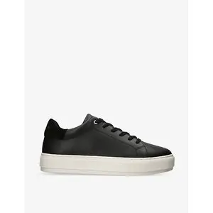 Kurt Geiger Laney2 Foil-logo Leather Low-top Trainers - Black