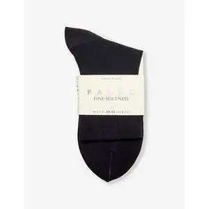 Falke Fine Softness Stretch Woven-blend Socks - 3000 Black