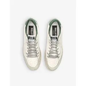 GOLDEN GOOSE Ballstar Logo-print Leather Low-top Trainers - Green Oth