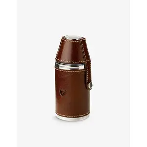 ASPINAL OF LONDON Hunter Stainless-steel And Leather Flask - Cognac