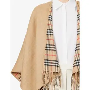 Burberry Vintage Check Wool Cape