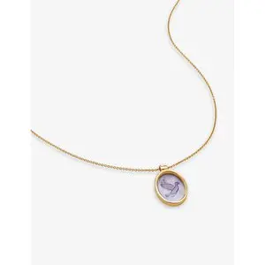 Monica Vinader Intaglio Dove Pendant Necklace - Yellow Gold