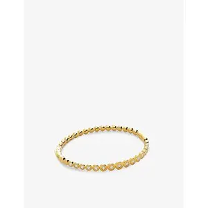 Monica Vinader Graduated Diamond And 18ct Gold-vermeil Bracelet - Yellow Gold