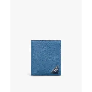 Prada Logo-plaque Leather Wallet 1 Size Blue
