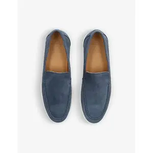 LOAKE Tuscany Slip-on Suede Loafers - Blue/dark
