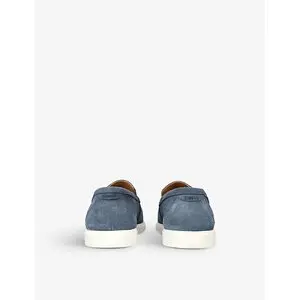 LOAKE Tuscany Slip-on Suede Loafers - Blue/dark