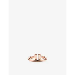 Tiffany & Co. T 18ct Rose Gold And Diamond Wire Ring