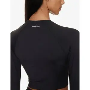 ADANOLA Fitted Long-sleeved Cropped T-shirt