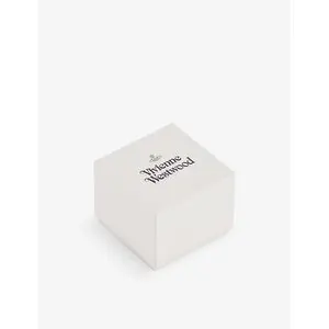 VIVIENNE WESTWOOD Carmela Bas Relief Earrings - Platinum / White Cz