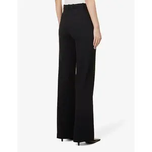 JOSEPH Morissey Straight-leg High-rise Trousers - Black