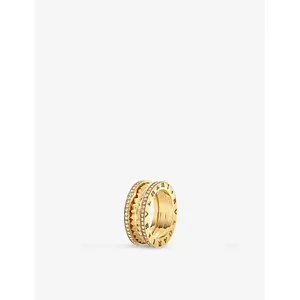 BVLGARI B.zero1 Diamond Band Ring - Yellow Gold