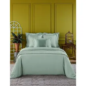 YVES DELORME Triomphe Cotton Oxford Pillowcase 50cm X 75cm - Veronese