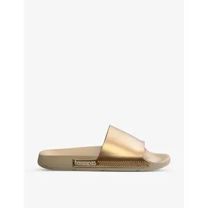 Havaianas Classic Metallic Rubber Sliders - Sand Grey