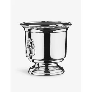 ARTHUR PRICE Lion-embellished Silver-plated Stainless-steel Ice Bucket
