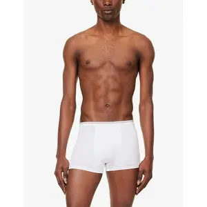 Zimmerli Stripe-waistband Cotton-blend Jersey Trunks - White