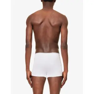 Zimmerli Stripe-waistband Cotton-blend Jersey Trunks - White