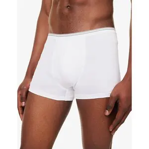Zimmerli Stripe-waistband Cotton-blend Jersey Trunks - White
