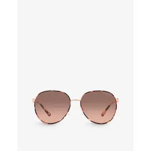 Michael Kors Empire Round-frame Tortoiseshell Sunglasses - Tan