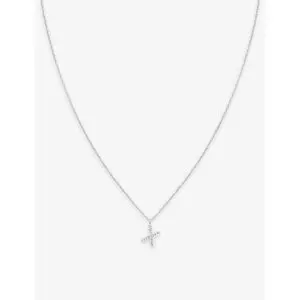 ASTRID & MIYU Initial Pendant Necklace - Rhodium