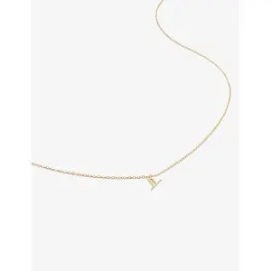 Monica Vinader Monica Vinader Small Letter Y 14ct Yellow-gold Pendant Necklace Yellow Gold
