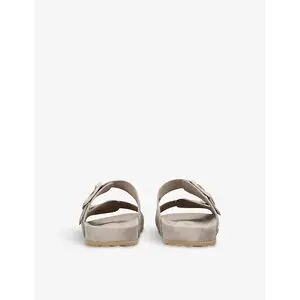 Manebí Traveler Nordic Double-buckle Suede Sandals - Taupe