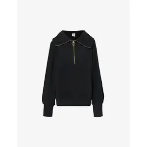 Varley Relaxed-fit Cotton-blend Sweatshirt - Black