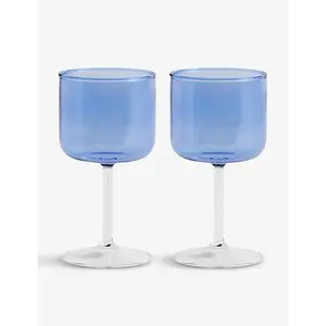 HAY Tinted Borosilicate-glass Wine Glasses Set Of Two - One-color