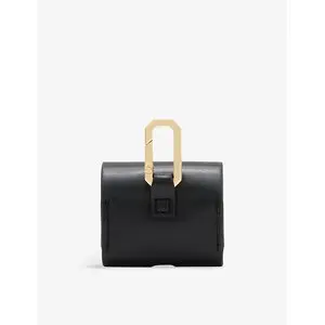 ALLSAINTS Logo-debossed Leather Airpod Case