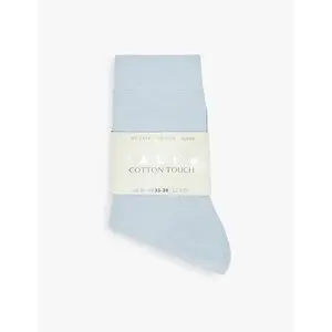 Falke Cotton-Blend Crew Socks Blue