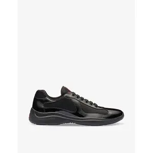 Prada America's Cup Leather And Mesh Trainers - Black
