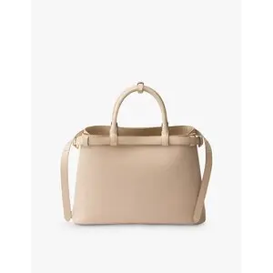 Prada Buckle Leather Medium Tote Bag