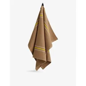 HAY Canteen Striped Cotton Tea Towel - Beige And Yellow?