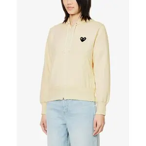 Play Comme Des Garcon Comme Des Garçons Play Big Heart Logo Hoody - Ivory