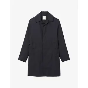 Sandro Collared Waterproof Shell Coat - Bleus