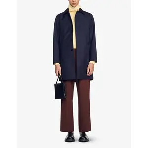 Sandro Collared Waterproof Shell Coat - Bleus